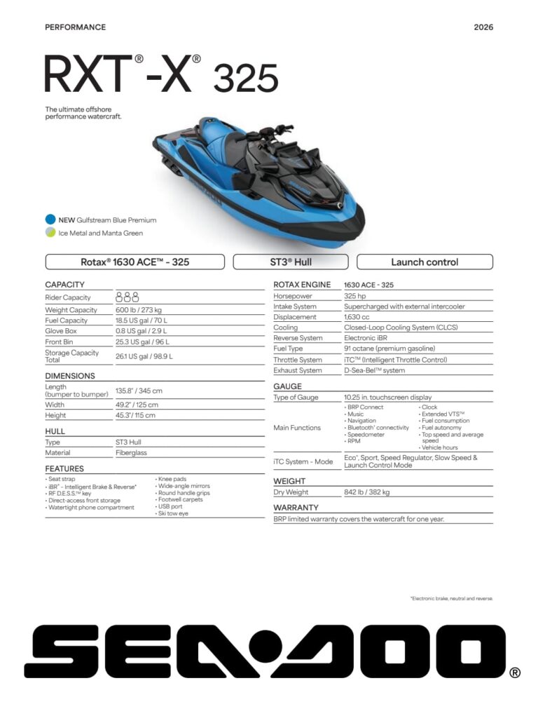 SEA-DOO RXT-X 325 2026 – Toys Motors